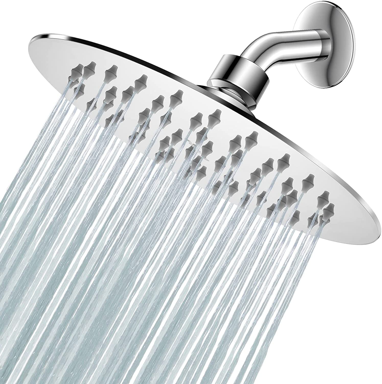 QIHE-8 Inch Rain Showerhead High Pressure Fixed Shower Head Metal High ...