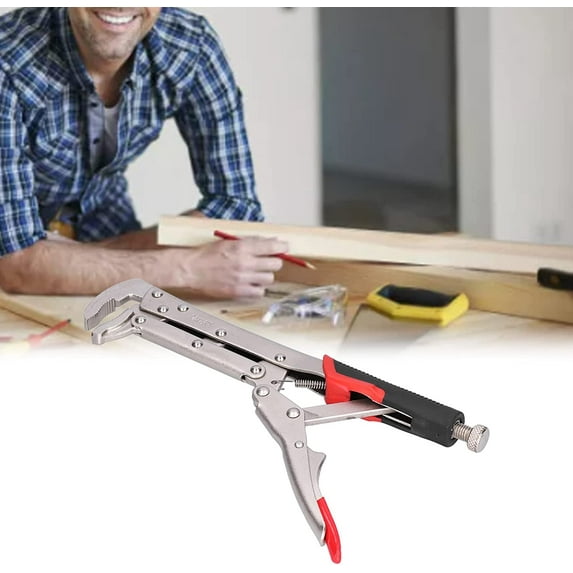 QIHE-80 Degree Locking Curved Nose Pliers 10.6" Long Reach Woodworking ...