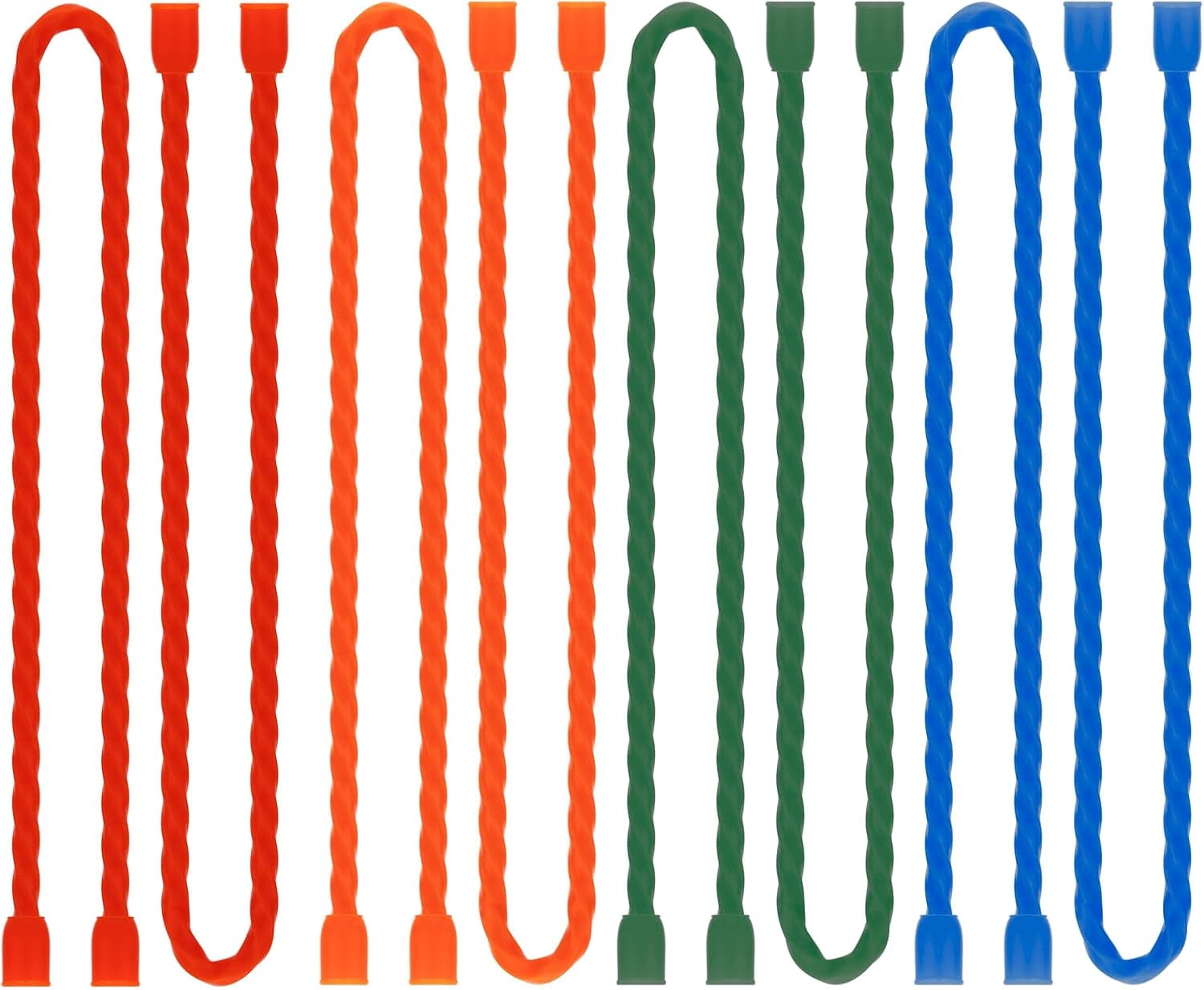 QIHE-8PCS Silicone Cable Ties 12-Inch Reusable Twist Ties Steel-Core ...