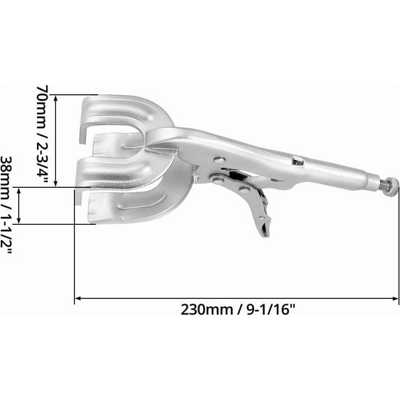 QIHE-9" Locking Pliers, 4 Pack Metal Welding Clamp, Quick-lock Release ...