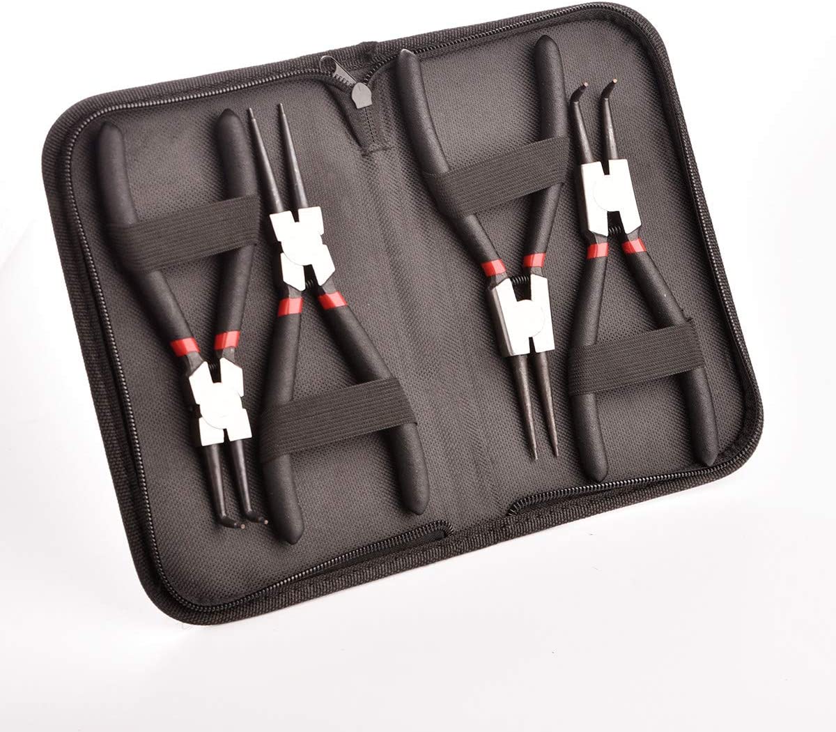 QIHE-AGOOBO 4 Pack Snap Ring Pliers Set Heavy Duty, 7 inch C-Clip Plier ...