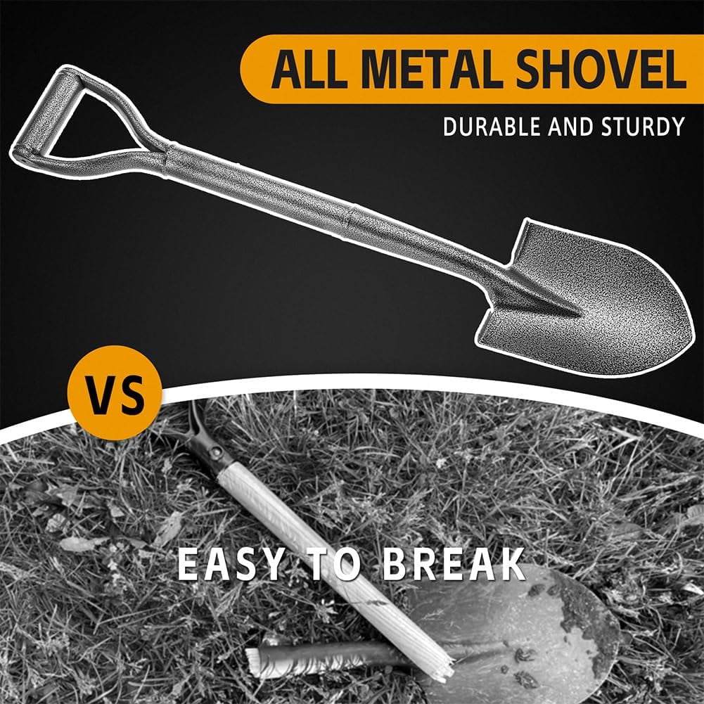 QIHE-All Metal Shovels for Digging Gardening - 30in Small Shovel Spade ...
