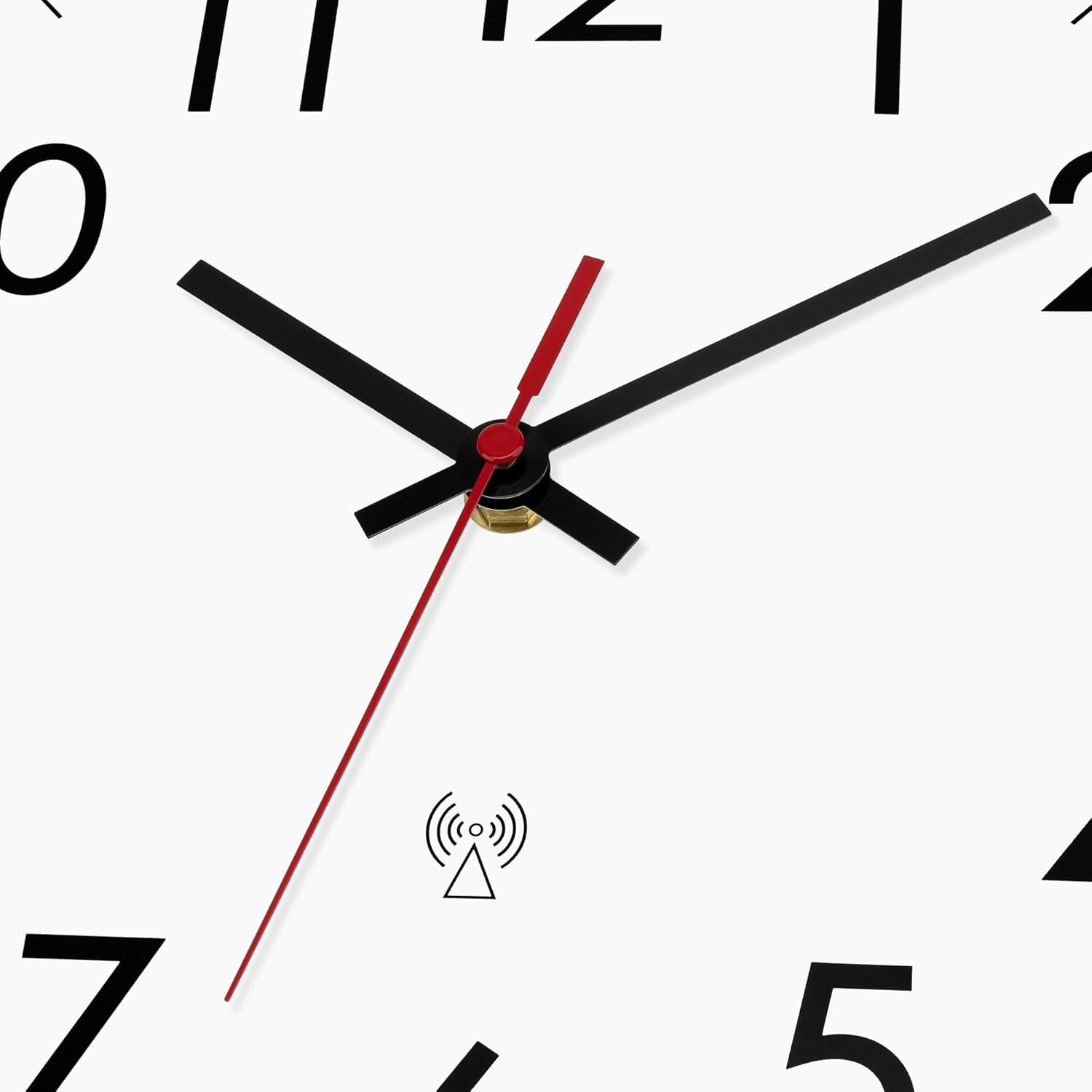 QIHE-Atomic Wall Clock Analog 12 inch Silent Battery Operated Wall ...