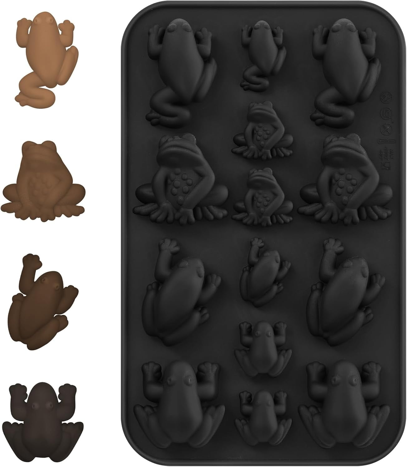 QIHE-Chocolate Frog Molds Halloween Frog Silicone Mold Passover Candy ...