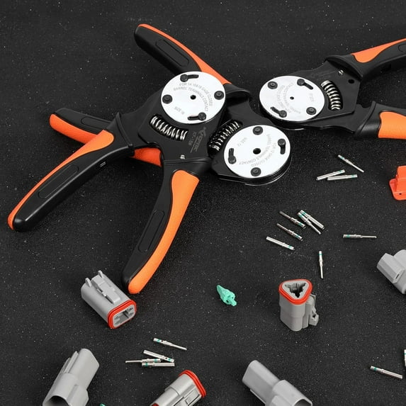 QIHE-Closed Barrel Crimper 4-Way Indent, 8-Impression Crimper for ...