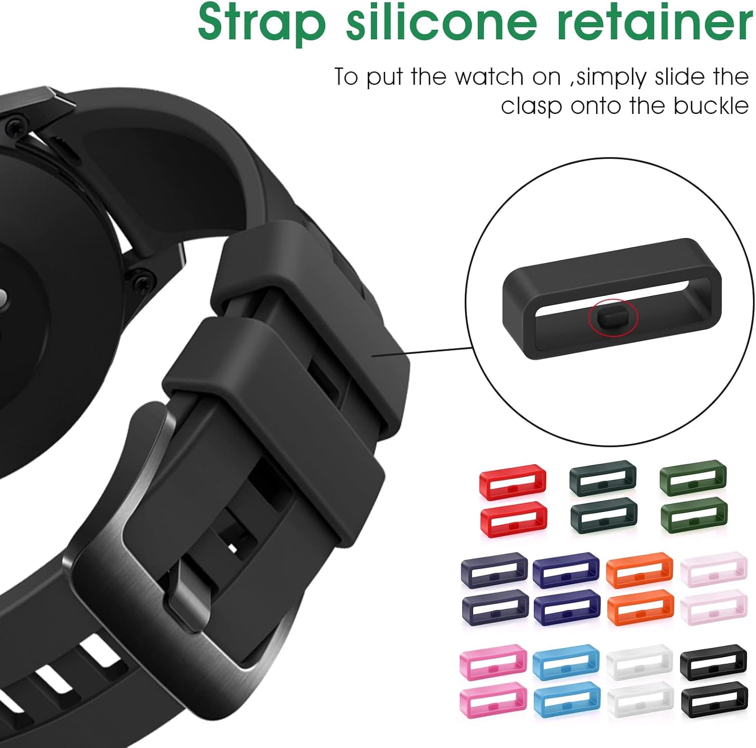 QIHE-Cobee Watch Strap Keeper, Band Retaining Hoop Ring Retainer Holder ...