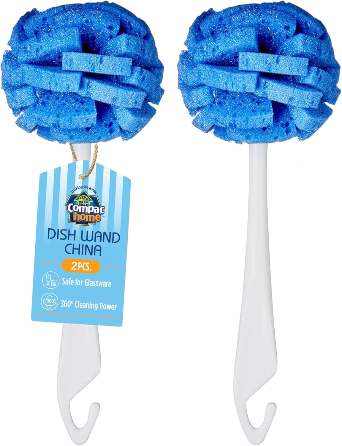 QIHE-Compac Home Dish Wand China Scrubbing Sponge, Cleans Dishes and ...