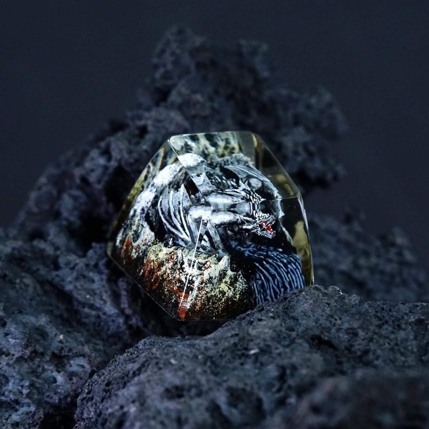 QIHE-Cool Fantasy Dragon Artisan Keycap R1 SA Profile Custom Fantasy ...