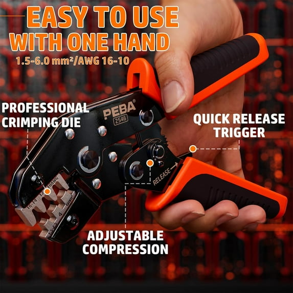 QIHE-Crimping Tool Kit, Solar Crimper for AWG 16-10 Solar Panel Cable ...