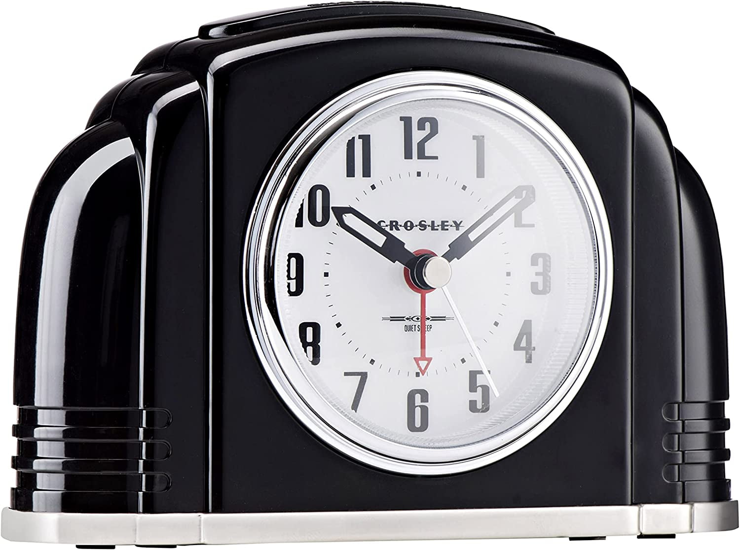 QIHE-Crosley Vintage Art Deco Analog Alarm Clock, Traditional Ticking ...