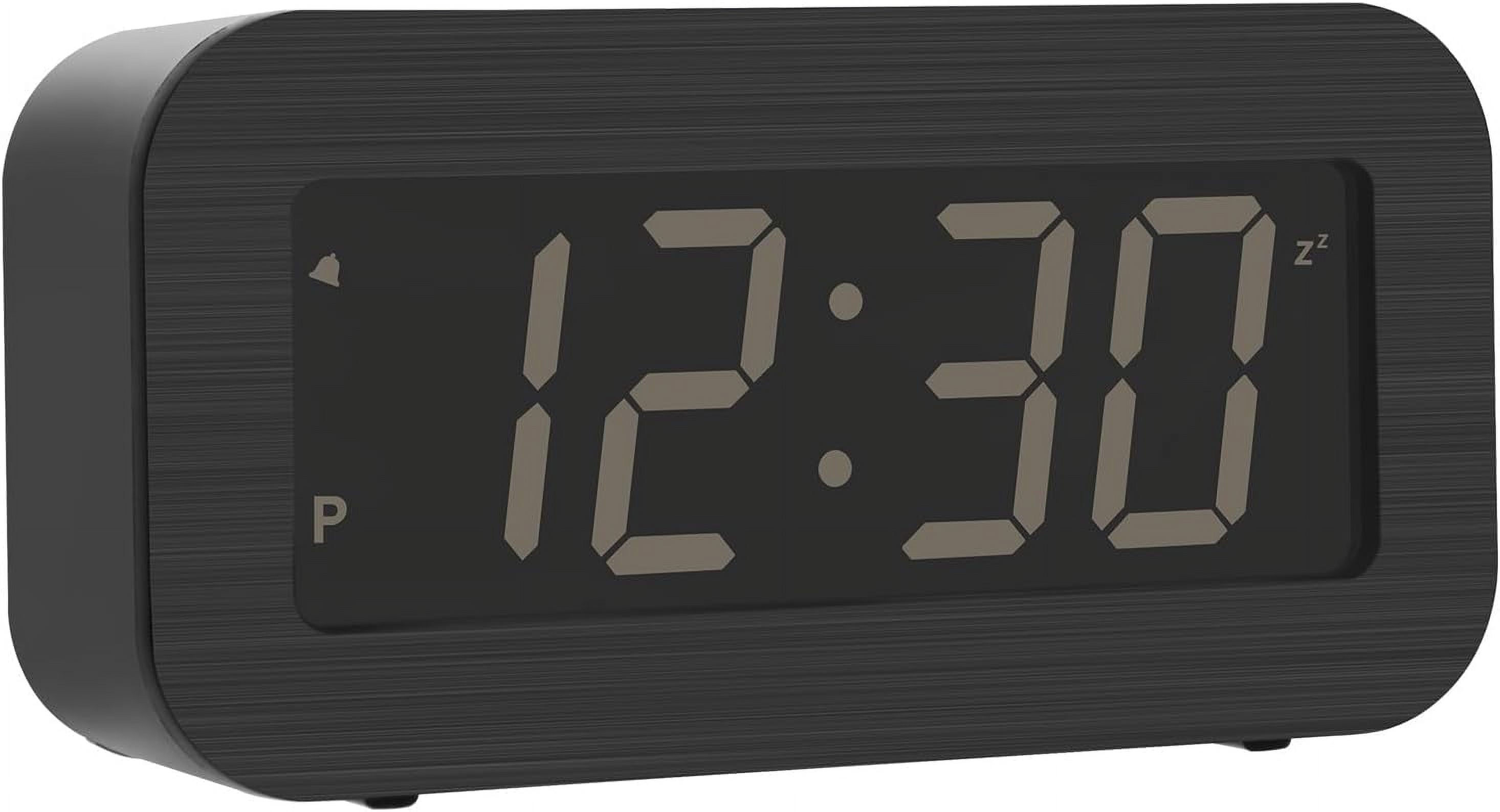 QIHE-Digital Alarm Clock Battery Operated - LCD/LED Display Switchable ...