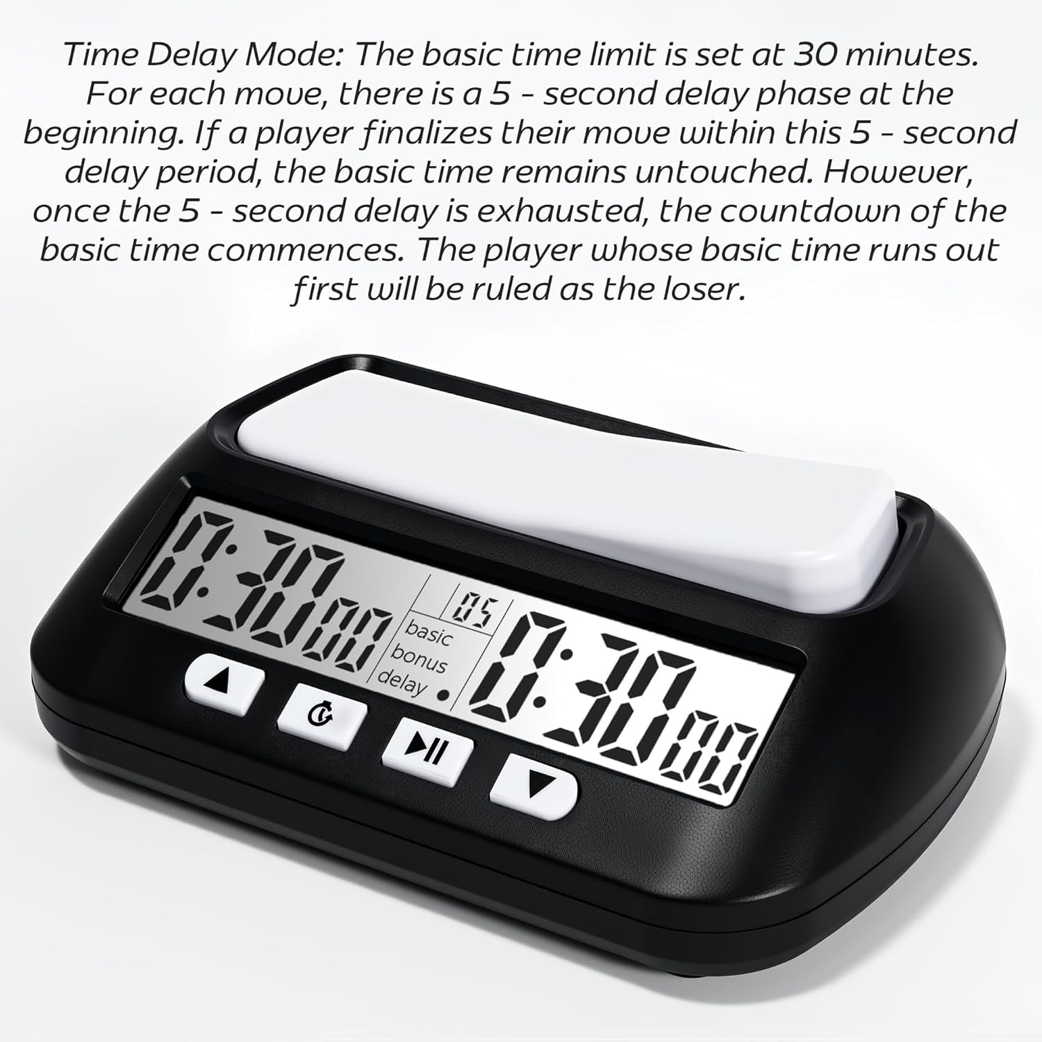 QIHE-Digital Chess Clock, Professional Electronic Chess Timer with ...