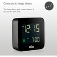QIHE-Digital Travel Alarm Clock with Snooze, Compact Size, Negative LCD ...