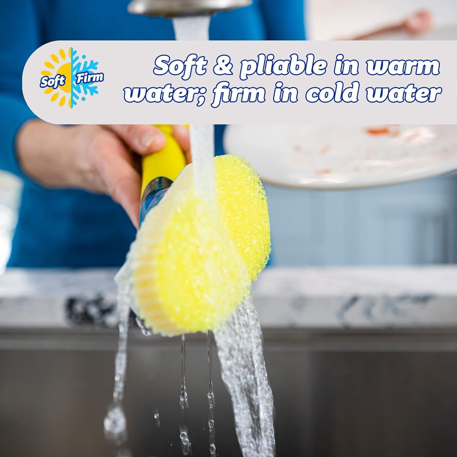QIHE-Dish Daddy Dish Wand & Connector Head, Soap Dispensing Dish Brush ...