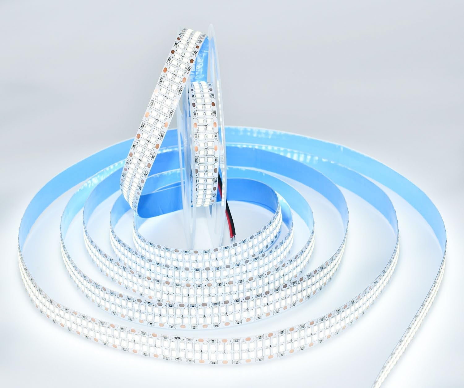QIHE-Double Row LED Strip Light, Daylight White 6500K Super Bright ...