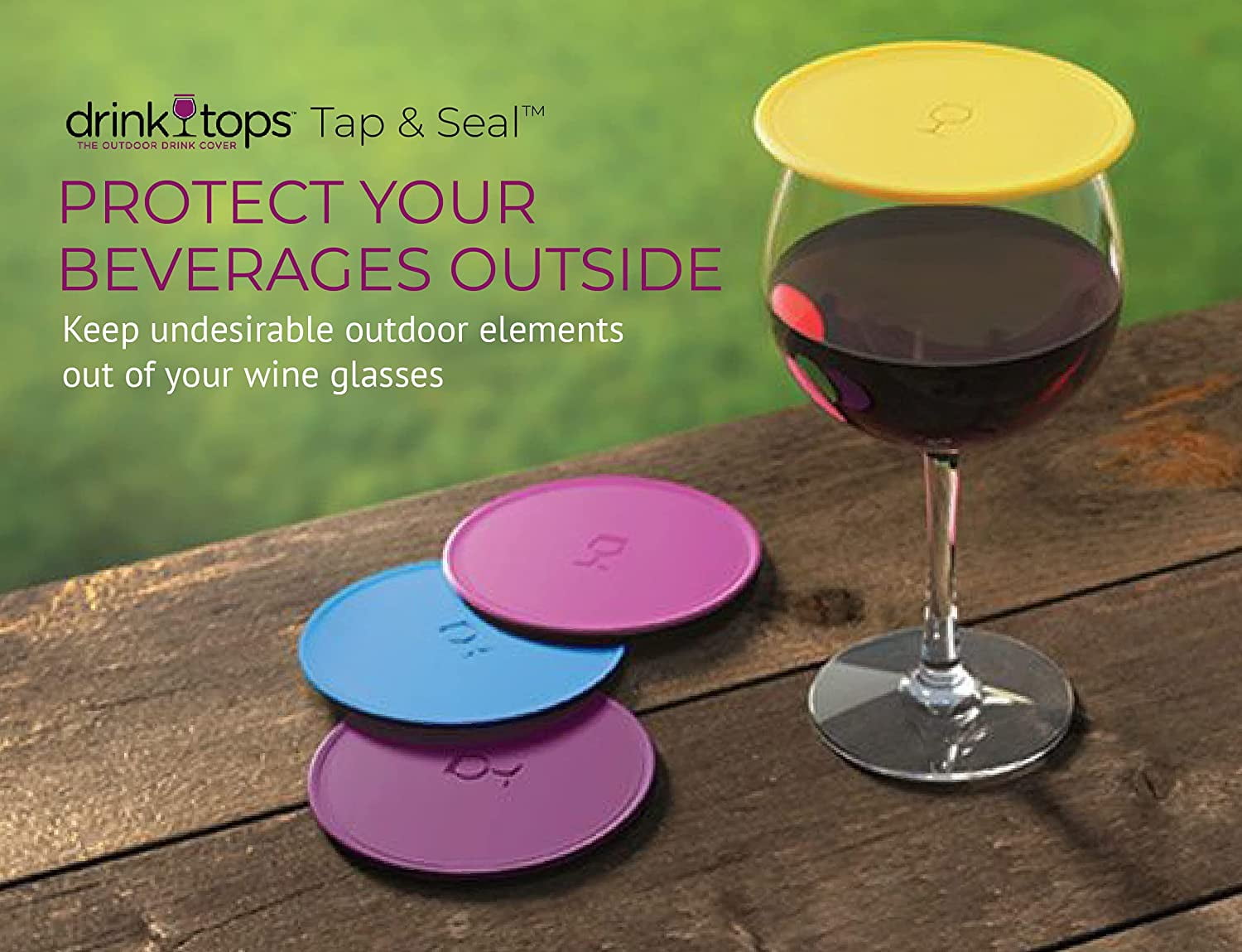 QIHE-Drink Tops Tap and Seal Outdoor Drinking Glass Cover - Gently ...
