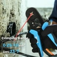 QIHE-Ferrule Crimping Tool Kit, AWG 23-7 Self-adjustable Ratchet Wire ...