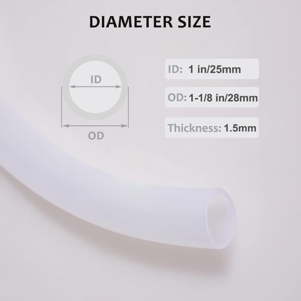 QIHE-Flexible PVC Latex Tubing, 1 Inch ID Highly Elastic Hybrid Vinyl ...