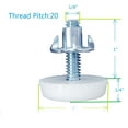 QIHE-Furniture Feet, 8 Pack,1/4"-20 Bolts Leveler with T-Nut,Adjusting ...