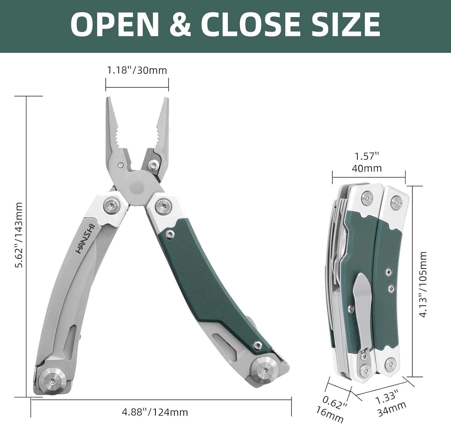 QIHE-G10 Handle Multitool Pliers with YG10 Tungsten Steel Replaceable ...