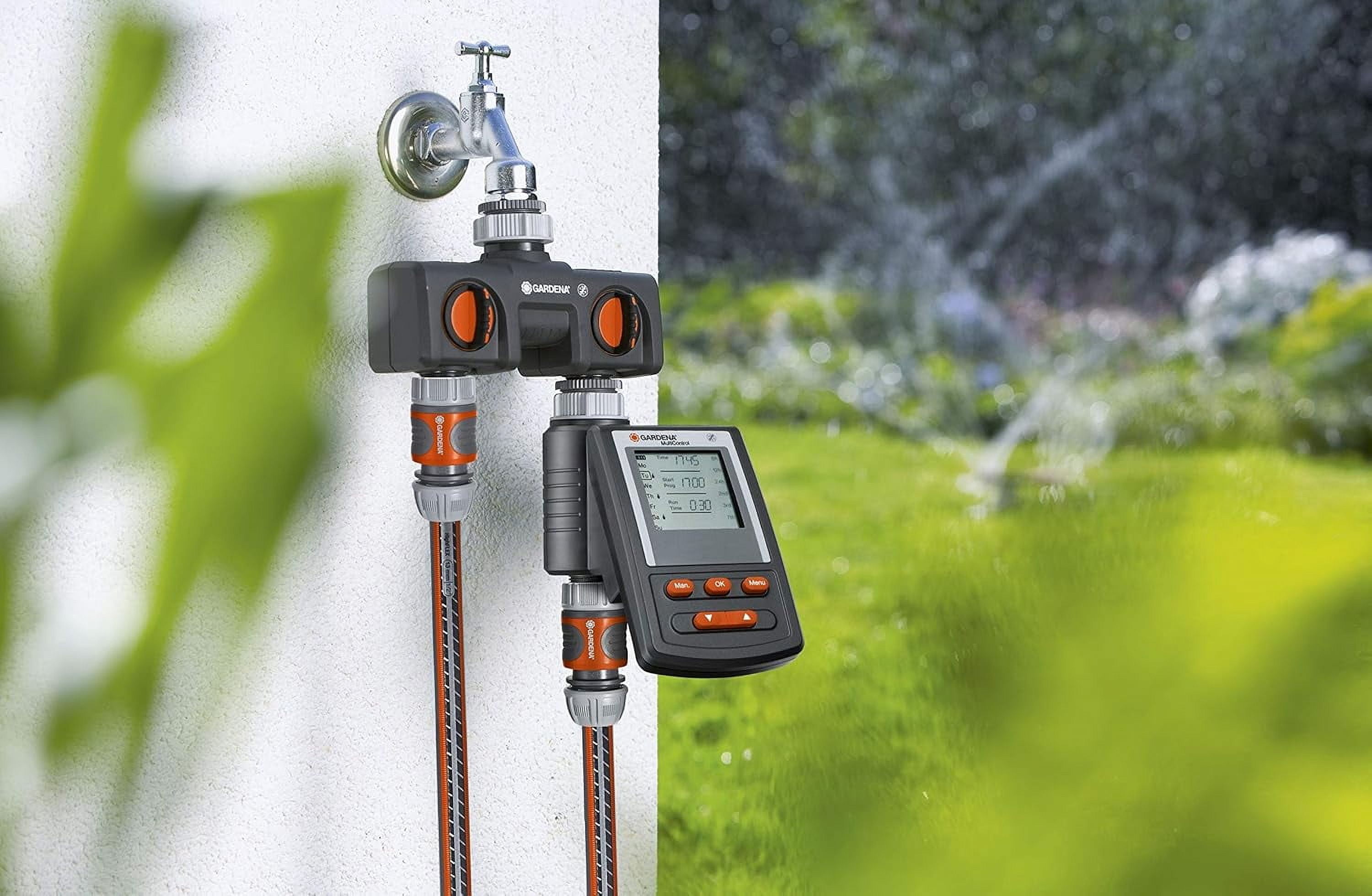 QIHE-GARDENA 38193 | Two-Way Garden Hose Splitter with Flow Control ...