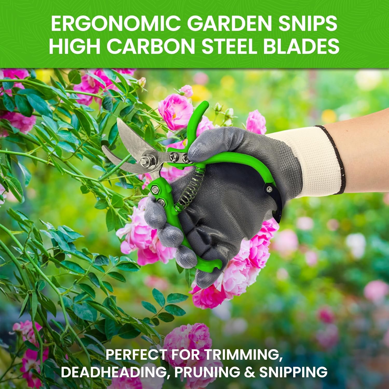 QIHE-Garden Guru Ergonomic Garden Snips Clippers - Professional Hand ...