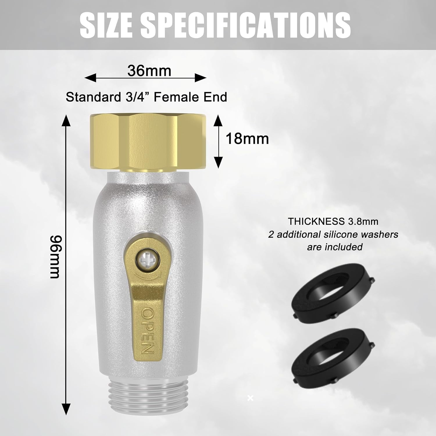 QIHE-Garden Hose Connector, Heavy Duty Metal One Way Water Hose Flow ...