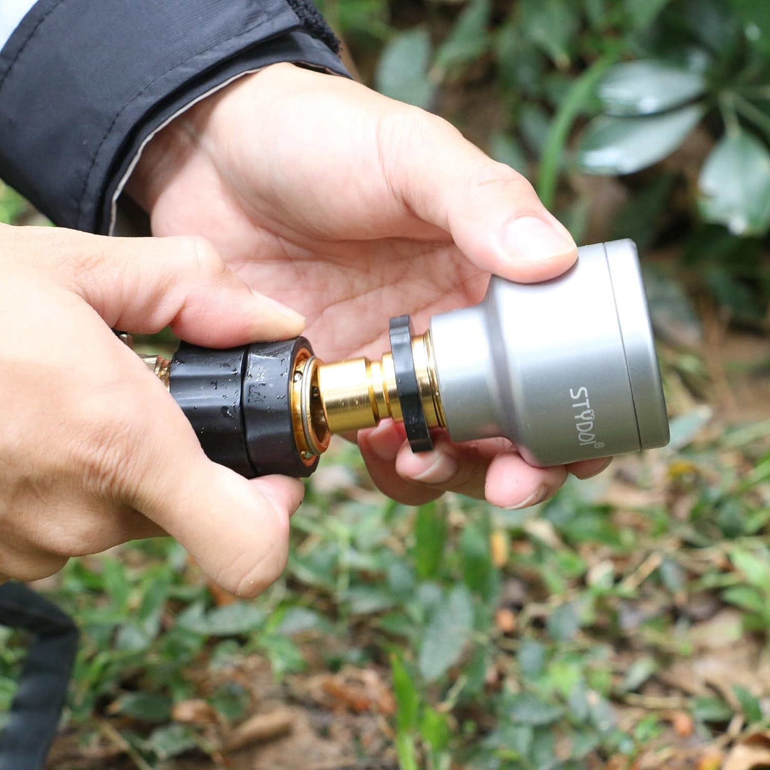 QIHE-Garden Hose Quick Connect Fittings with Water Stop, Metal Hose ...