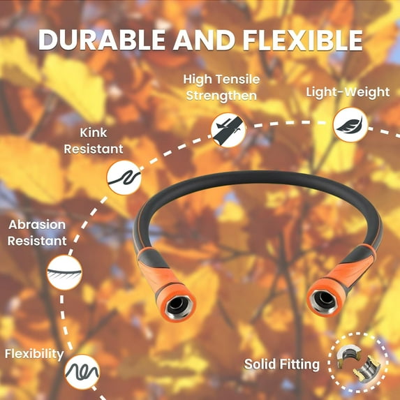 QIHE-Garden Leader Hose 15ft x 5/8", Short Water Hose Heavy Duty ...