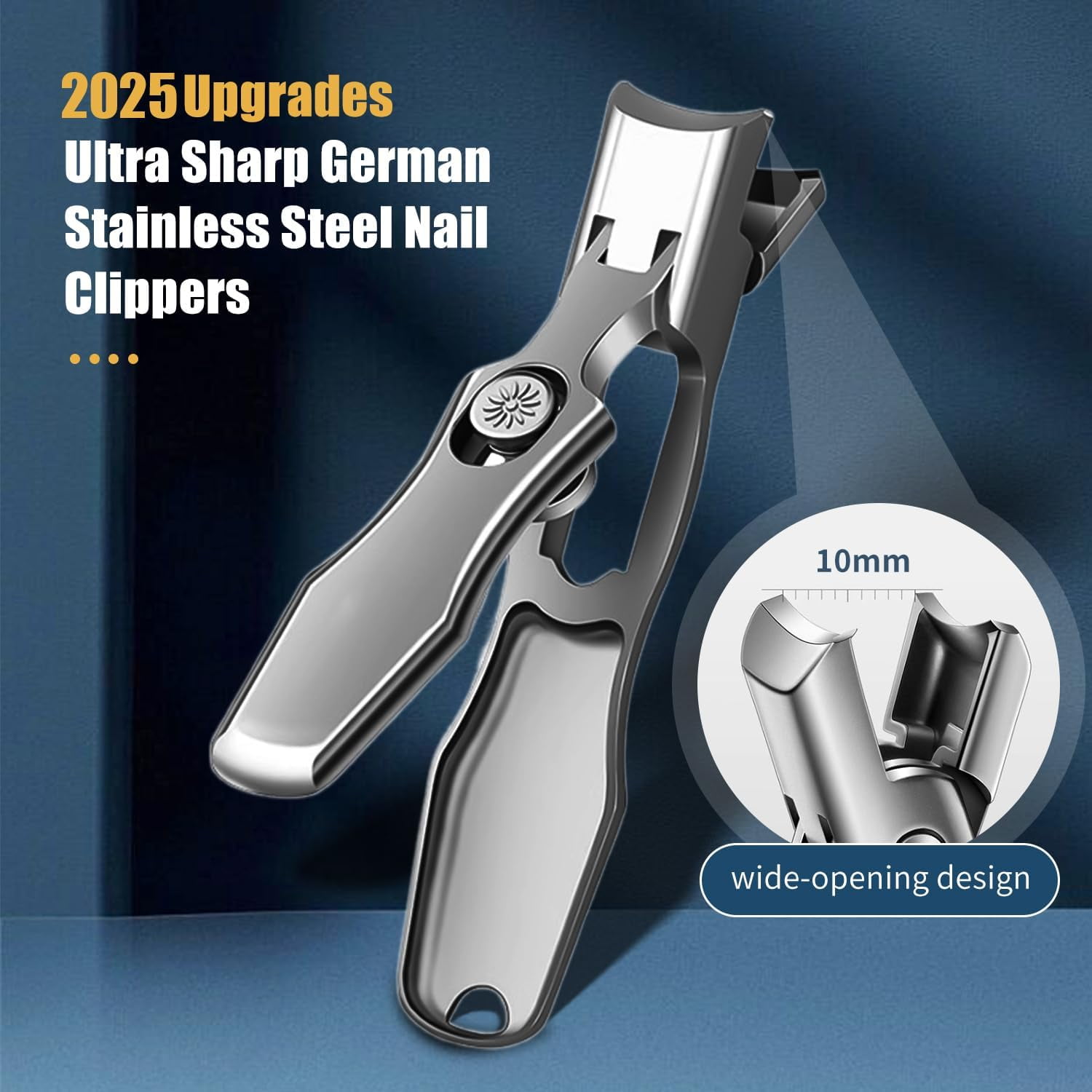 QIHE-German Nail Clippers for Men, 2025 Upgraded Ultra Sharp Stainless ...