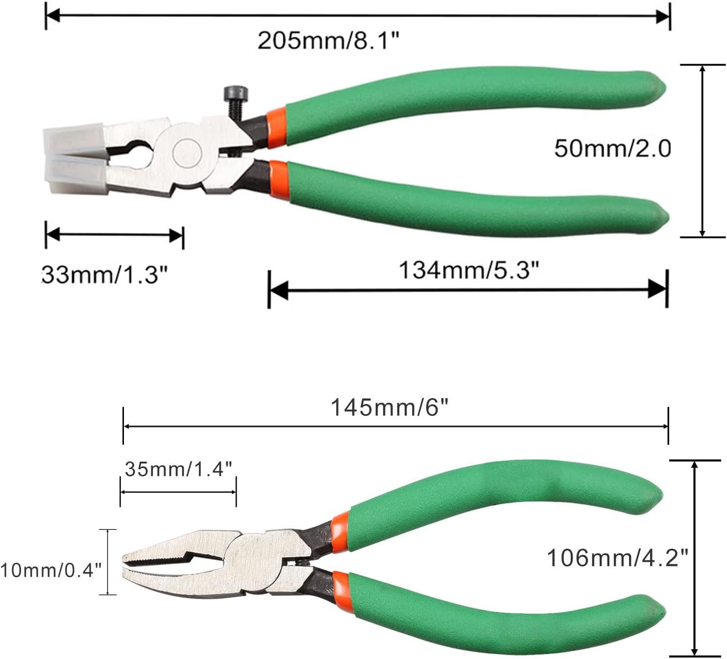 QIHE-Glass Running Pliers and Breaker Grozer Pliers Set with Rubber ...