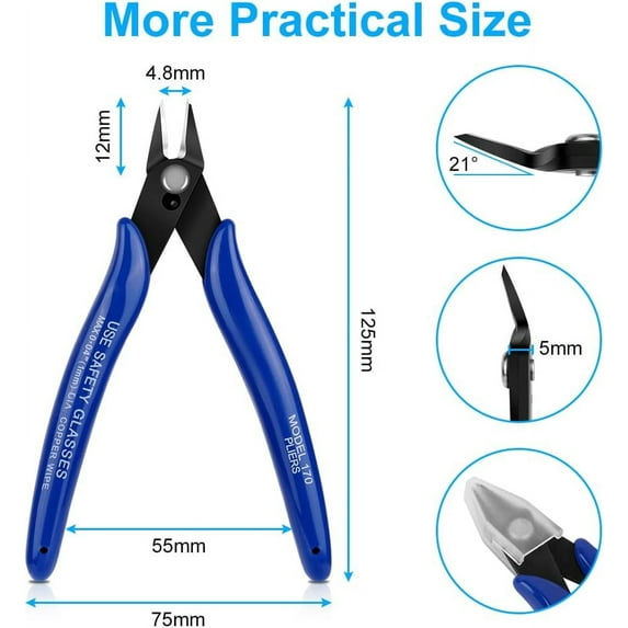 QIHE-Heavy Duty Cutting Pliers - Spring-loaded Side Cutters, Diagonal ...