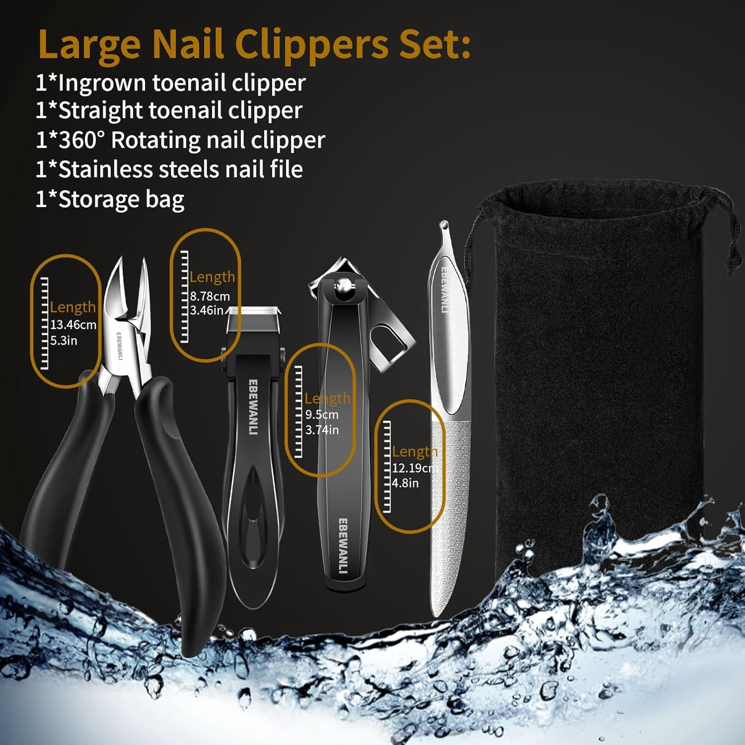 QIHE-Heavy Duty Toenail Clippers for Thick Toenails or Ingrown Nails ...