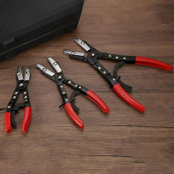 QIHE-Hose Pinch Off Pliers 8" Carbon Steel Automatic Locking Ratcheting ...