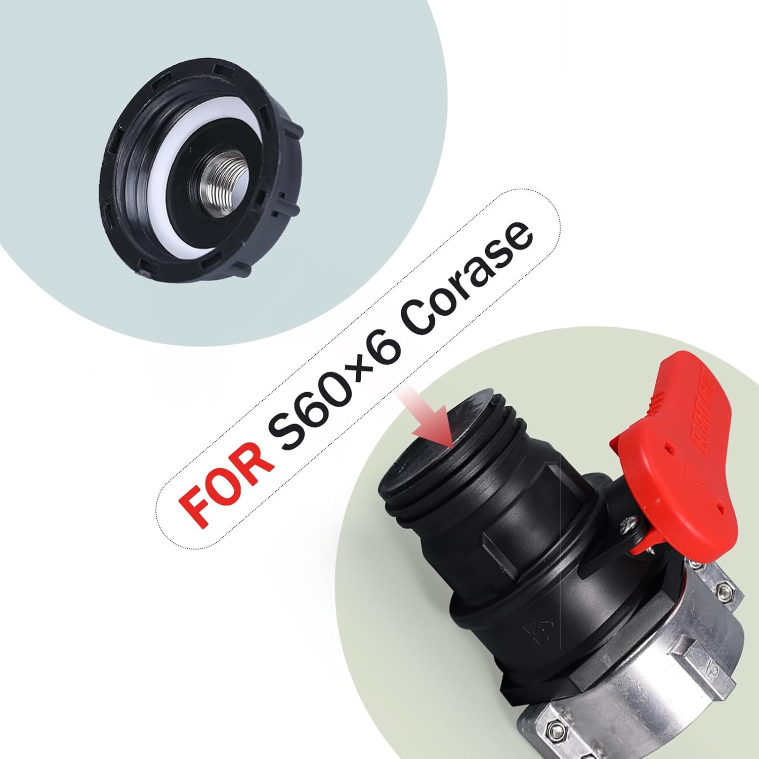 QIHE-IBC Tank Adapter, Tote Drain Fitting S60x6 Coarse Thread to Water ...