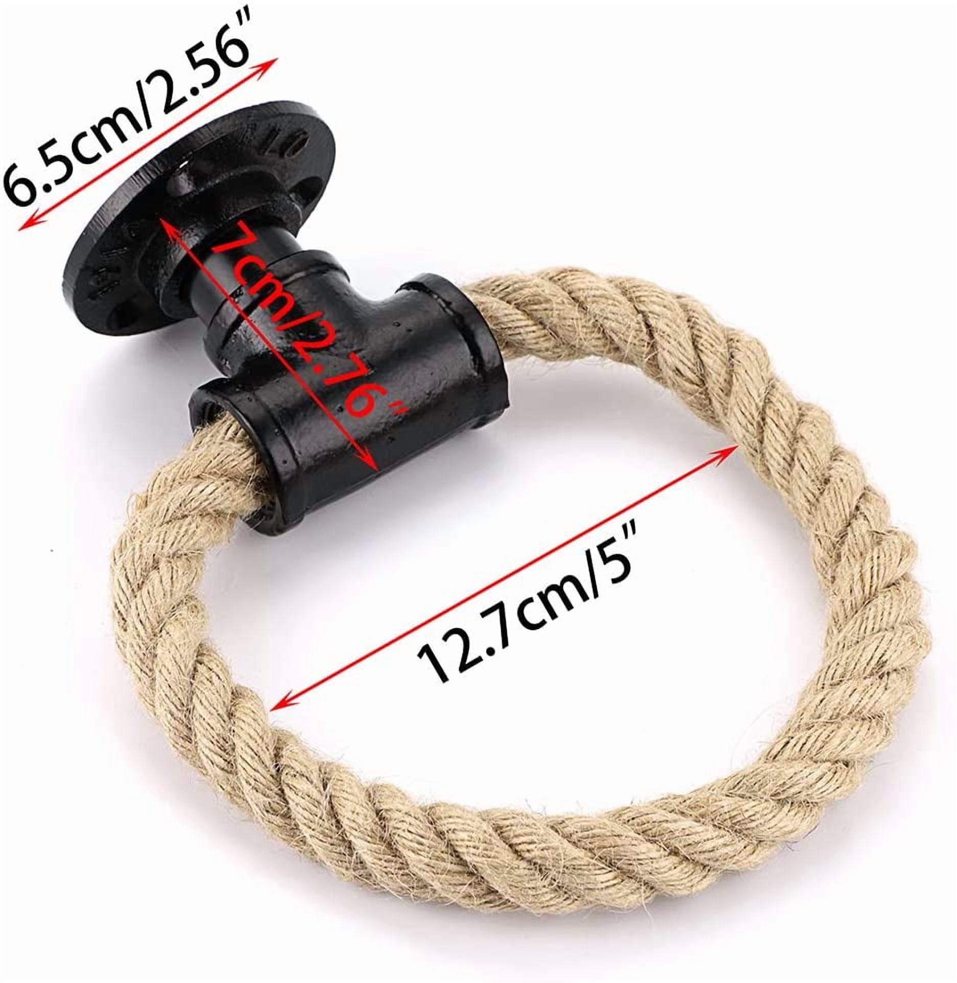 QIHE-Industrial Pipe Rope Towel Ring - Wall-Mounted Metal Towel Rack ...