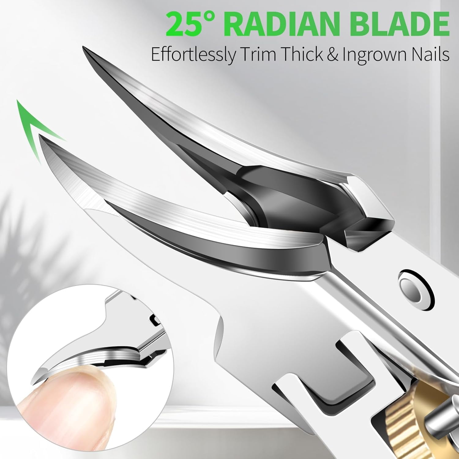 QIHE-Ingrown Nail Clipper - 2025 Eagle Beak Beveled Wide Jaw Opening ...