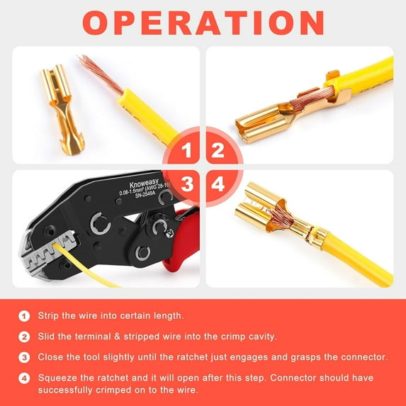 QIHE-Knoweasy JST Crimper and Molex Crimper Compatible with JST, Dupont ...