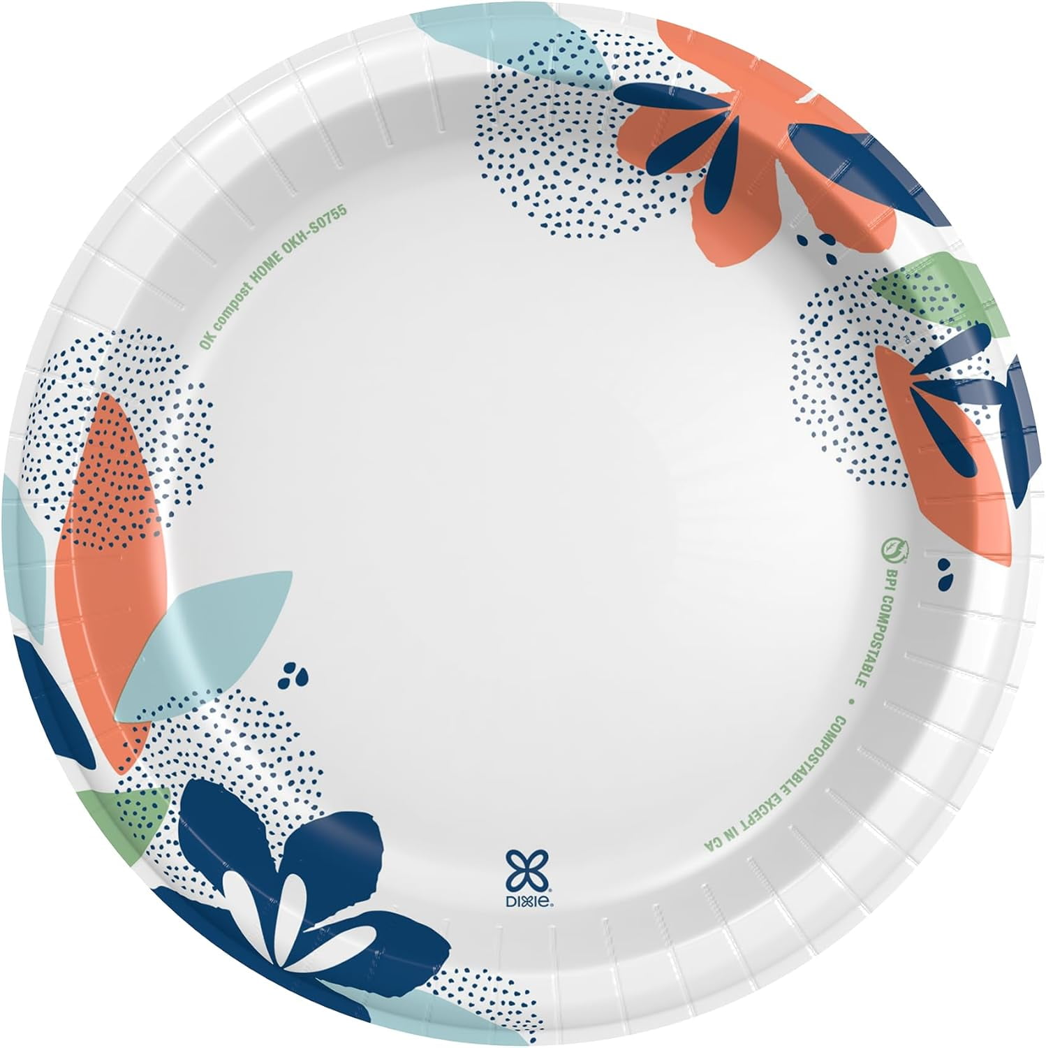 QIHE-Large Paper Plates, 10 Inch, 54 Count, 2X Stronger, Microwave-Safe ...