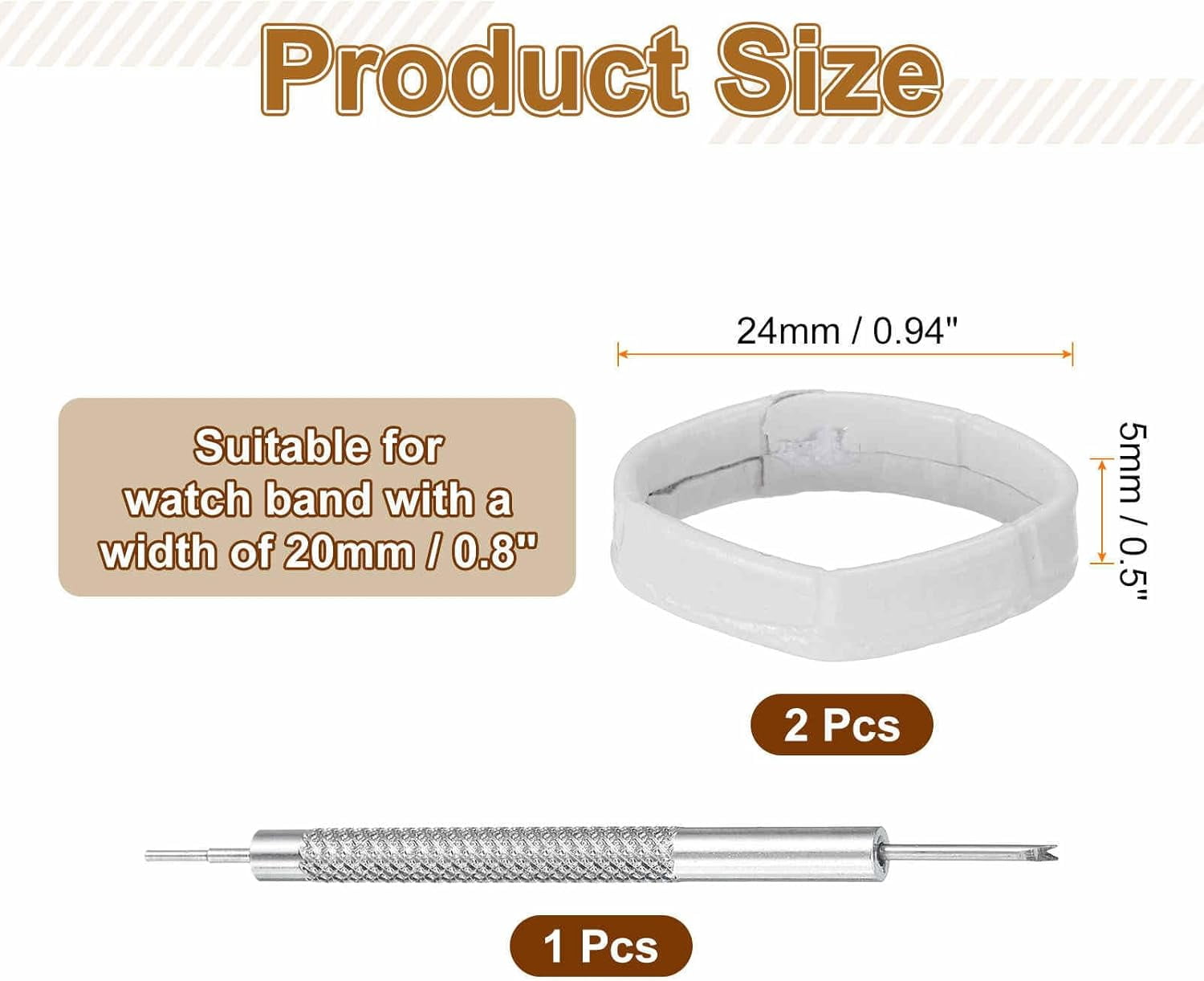 QIHE-Leather Watch Band Loops Replacement Watch Band Keeper Watch Strap ...