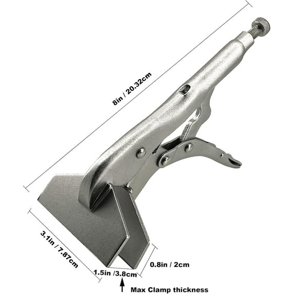 QIHE-Locking Sheet Metal Clamp, 8 Inch, 2 Pack Welding Locking Plier ...