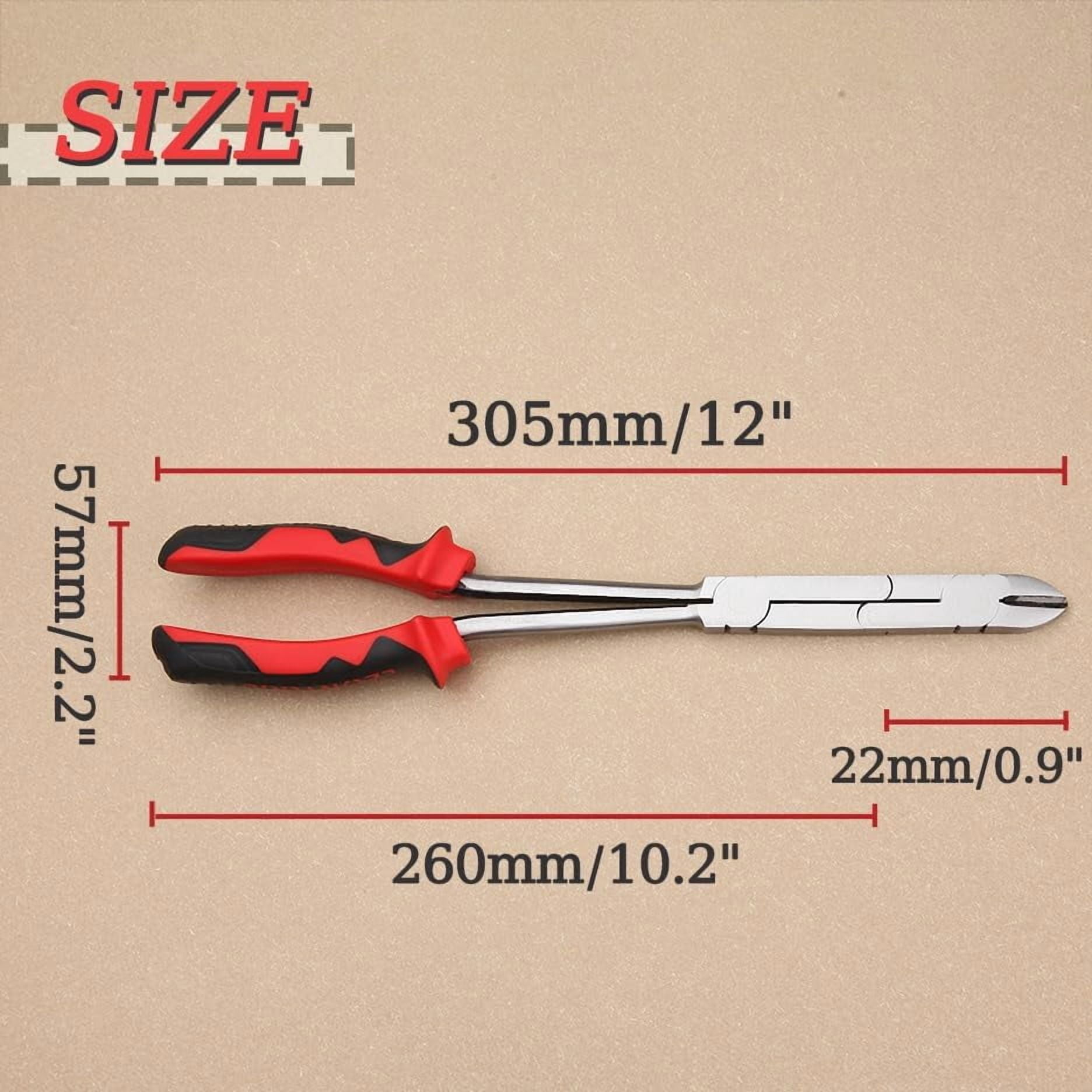 QIHE-Long Reach XL Dual Pivot Wire Cutting Pliers Double-Joint Side ...