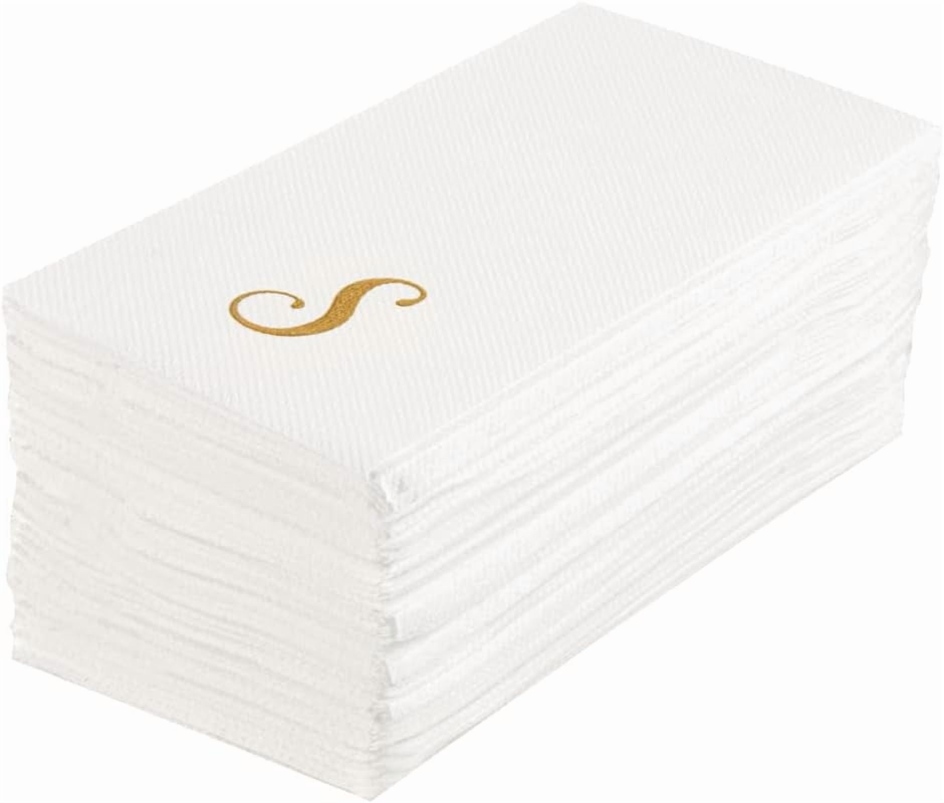 QIHE-Luxenap 15.8 X 7.9 Inch Linen-Feel Guest Towels, 50 Disposable ...