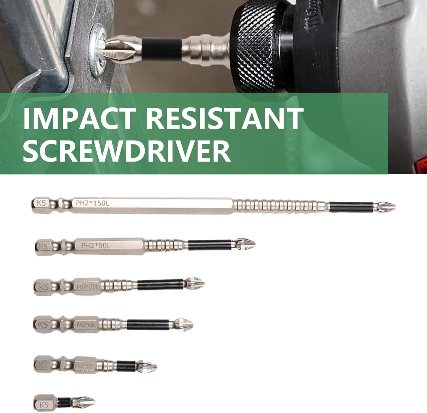 QIHE-Magnetic Screwdriver Bit Set, high-magnetic screwdriver drill bit ...