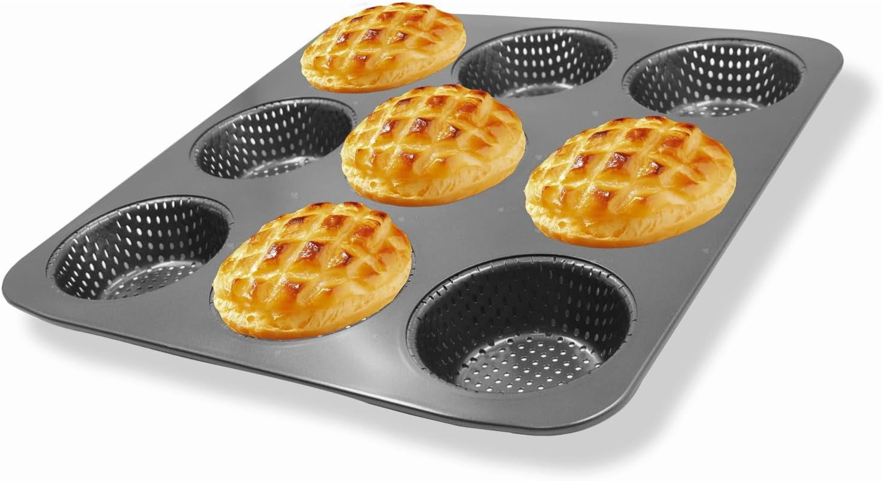 QIHE-Mini Burger Bread Tray Compartments Hamburger Bun Pan,Non-Stick ...