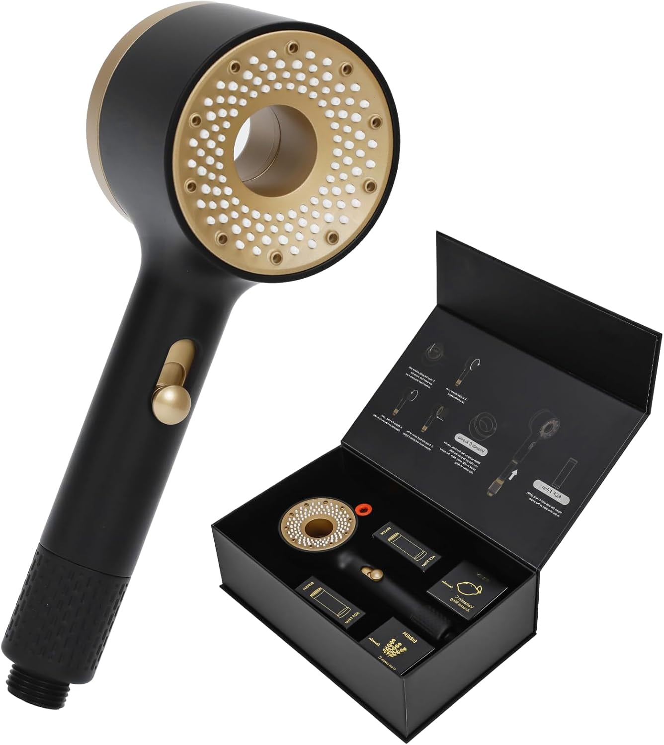 QIHE-Multifunctional Filtered Shower Head with Handheld, High Pressure ...