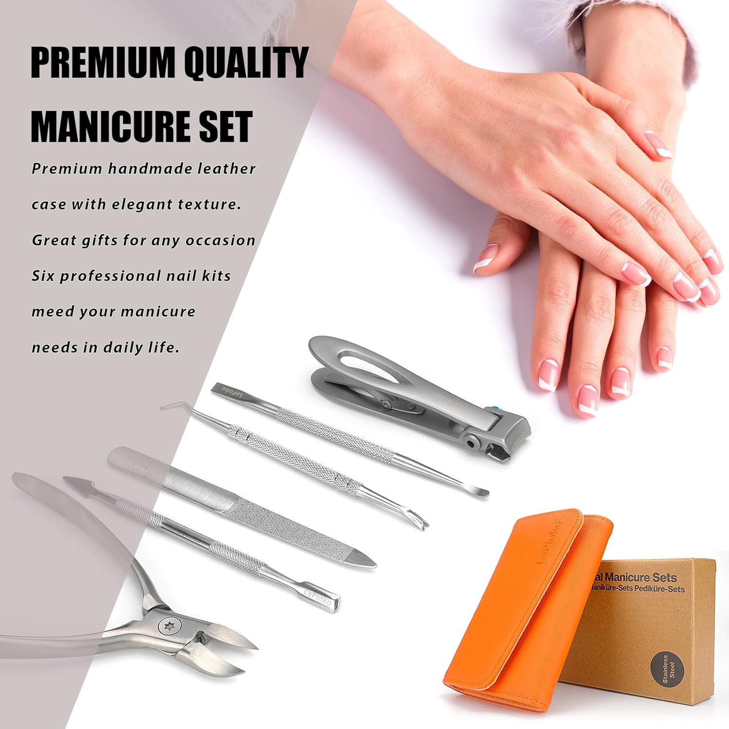 QIHE-Nail Clippers Set for Thick Toenails and Fingernails, Heavy Duty ...