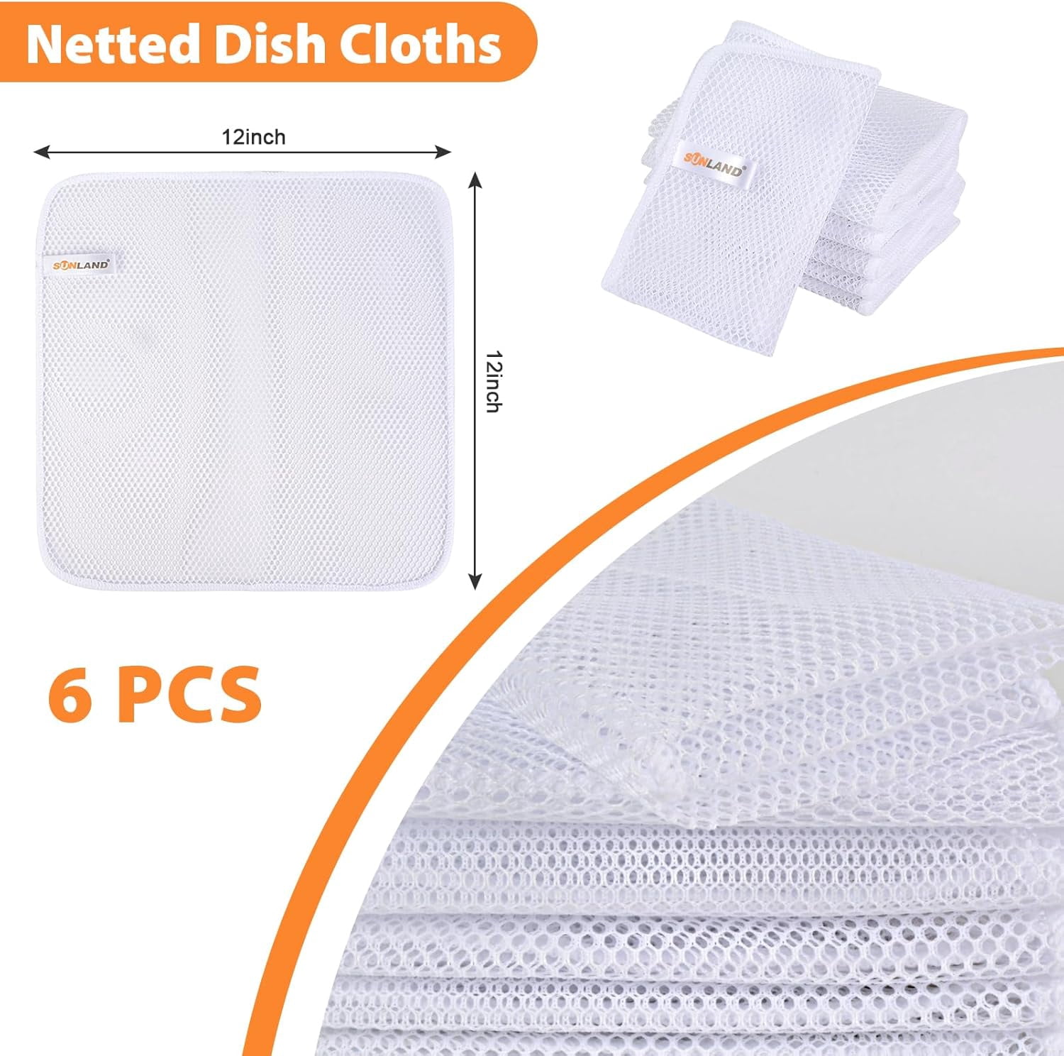 QIHE-Netted Dish Cloths for Washing Dishes No Odor Dishes Scrubber for ...