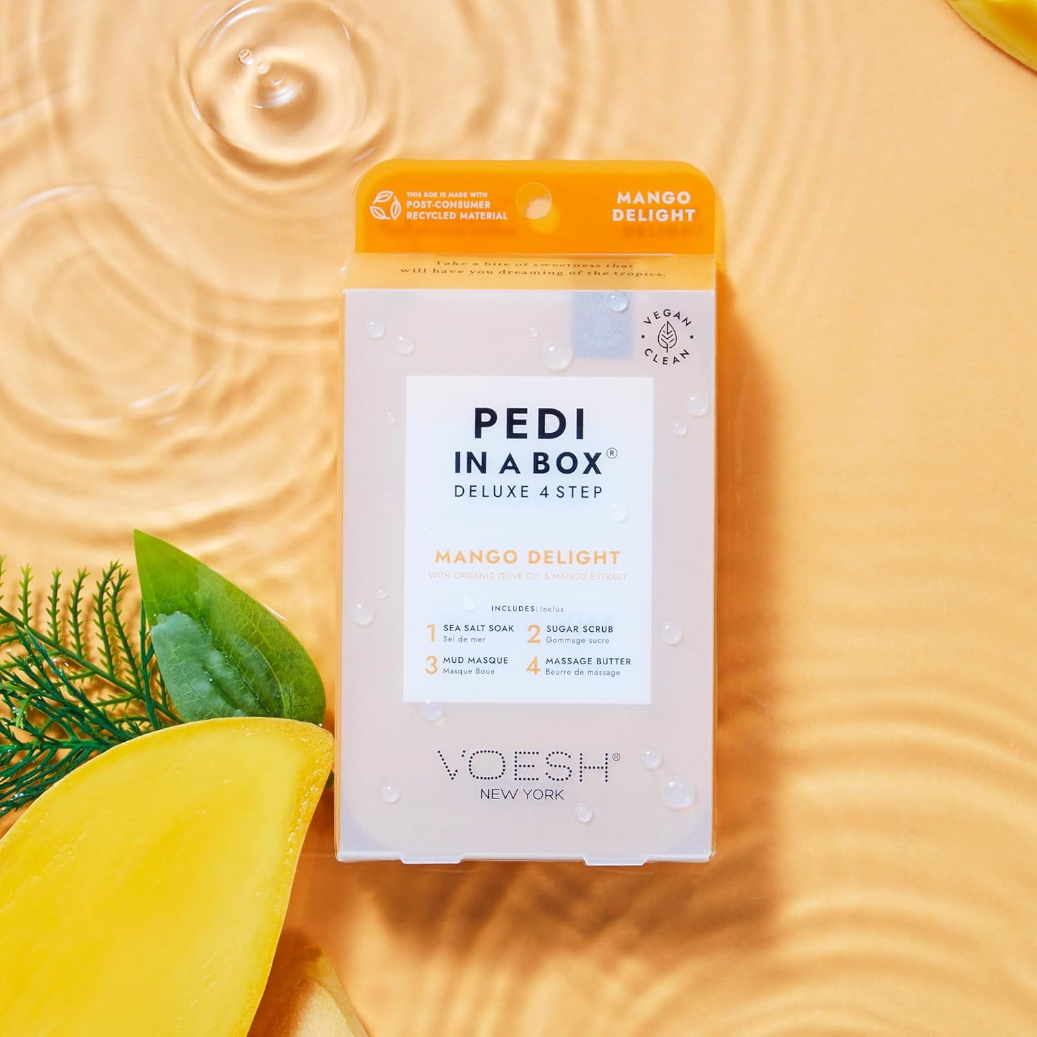 QIHE-Pedi in a Box 4 Step Mango Delight - 3 Pack, Pedicure Set, at-Home ...