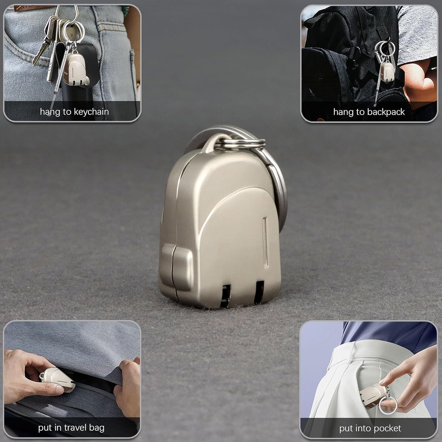 QIHE-Portable Mini Nail Clippers Collapsible Keychain Nail Clipper for ...